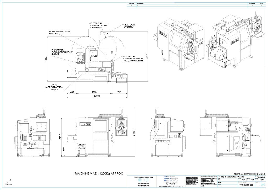 TRG-X2 High-Speed Lathe - Earlsdon Technology